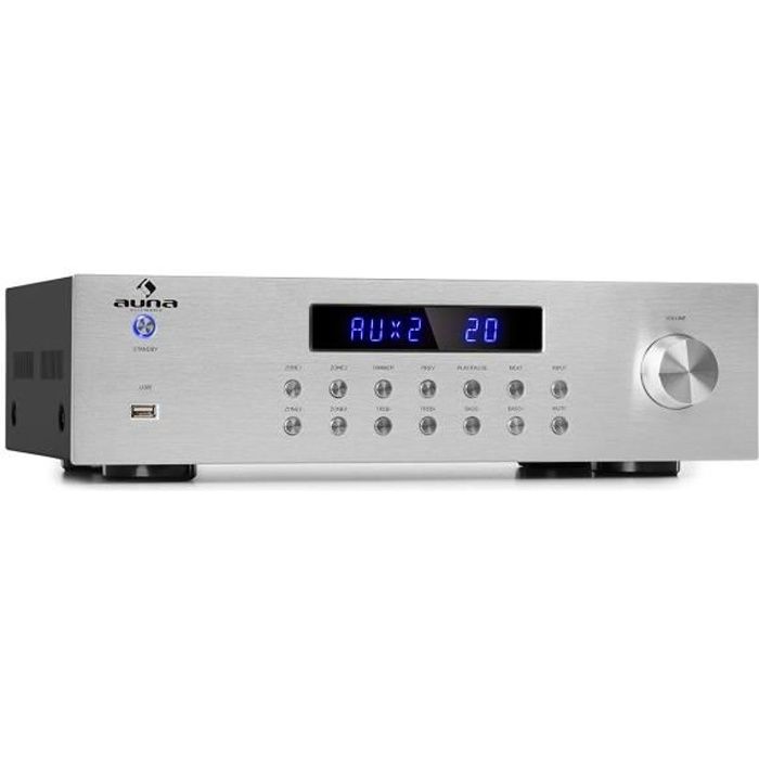 Amplificateur Stéréo 4 Zones - AUNA - AV2-CD850BT - 8 x 50W RMS ...