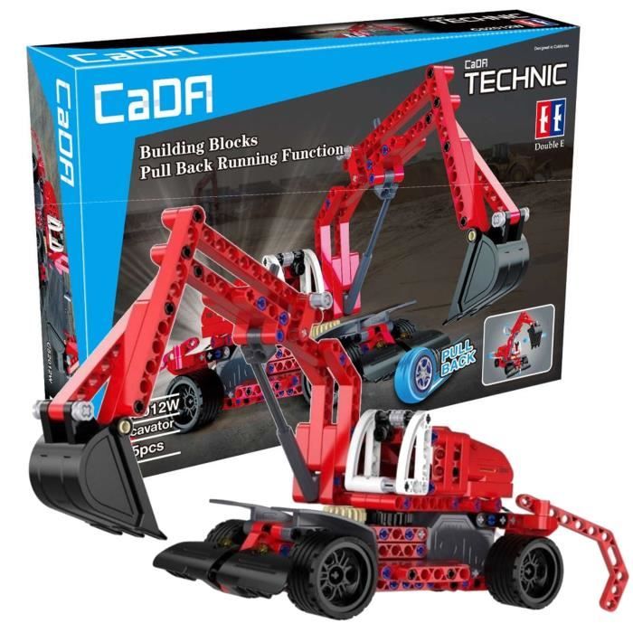 Excavator Pull-back construction block set 235 el C52012W - Cdiscount ...