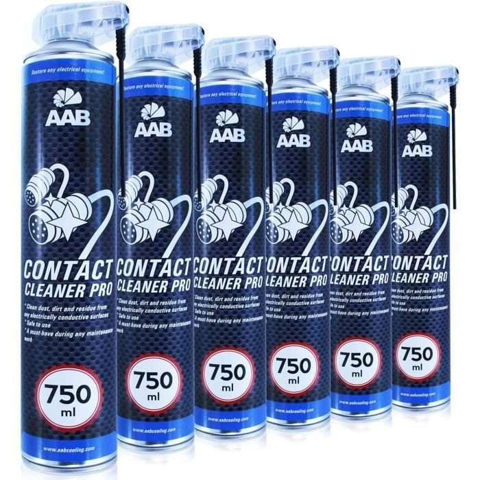 Aab Contact Cleaner Pro 750Ml - 6 Pièces - Agent Puissant De Nettoyage ...