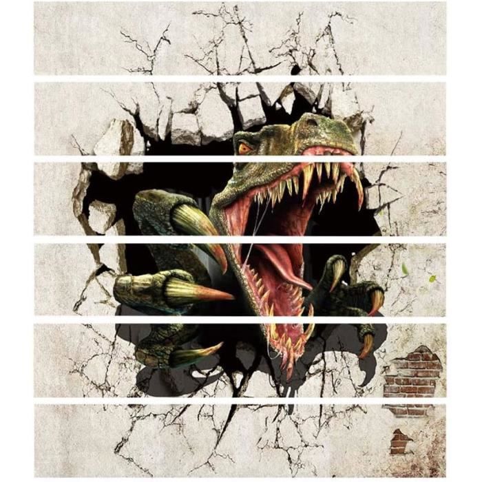 6 Pcs Pause Carrelage Mural Sol Escalier Autocollant Salle De Bains ...