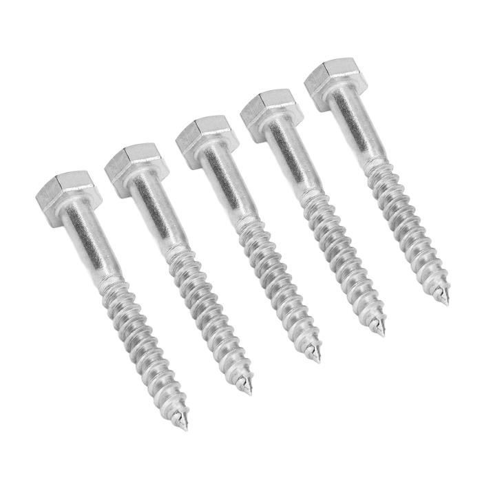 SUC-Vis à bois en acier inoxydable 304 à demi-filetage - Cdiscount ...