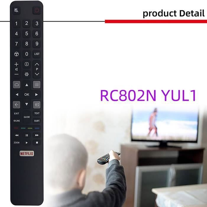 Télécommande TV TCL Télécommande RC802N YUI1 pour TCL - Cdiscount TV ...