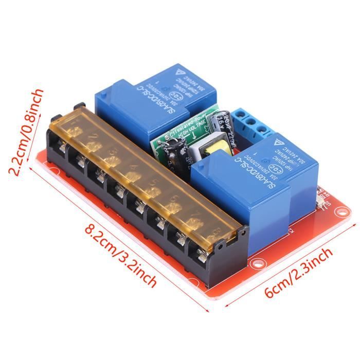 Minifinker Relais AC100V-250V Relais 2 canaux haute puissance AC100V-250V 30A DC5V Module de ...