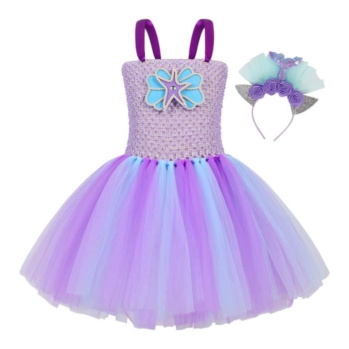 Jurebecia Sirène tulle tutu fille sirène fête d'anniversaire princesse ...