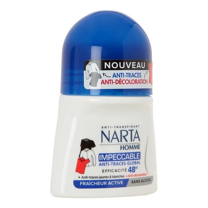 Narta Homme Impeccable Déodorant Bille Anti-Transpirant 48h 50ml ...