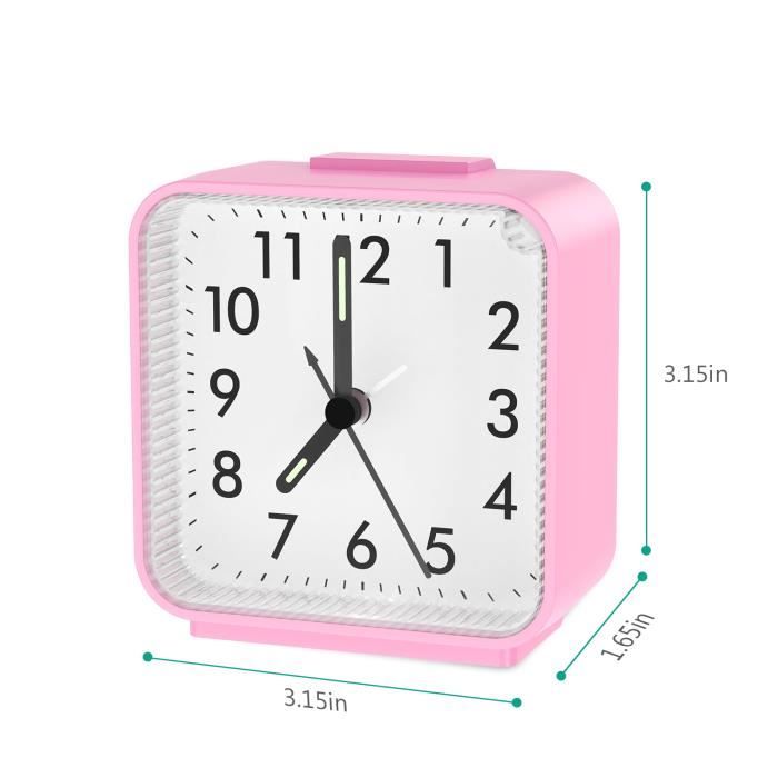 Réveil Matin, Réveils Analogiques à Quartz Numérique 3D, Petite Réveil ...