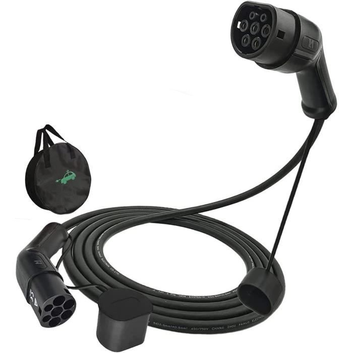 Câble De Charge Ev De Type 2 Triphasé 11 Kw 16 A 5 M[J1040] - Cdiscount ...