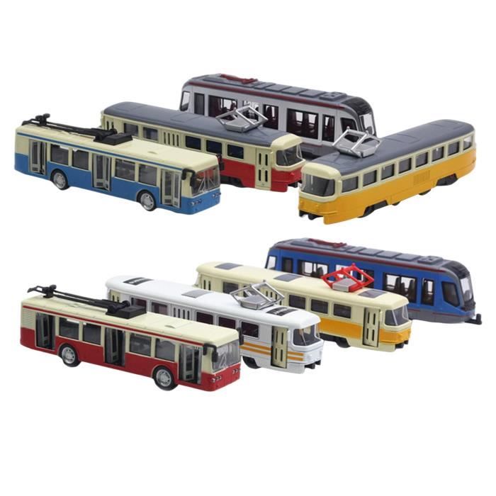 8x Bus Model Toys Openable Door Pull Back Car pour Enfants Tout-petits ...