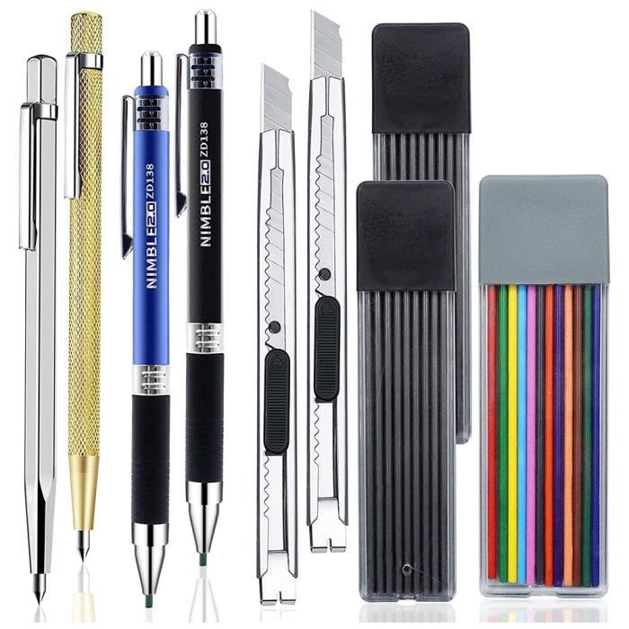 Ensemble de Crayons de Menuisier 2 Crayons Taille-Crayon de ...