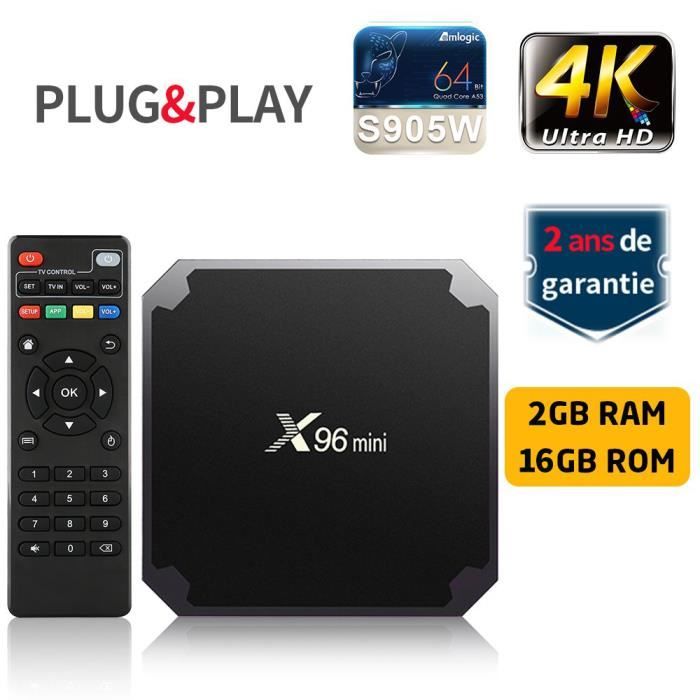SUNNZO X96 Mini Lecteur Multimédia de Diffusion en Continu Android 9.0/4K TV BOX avec Amlogic ...