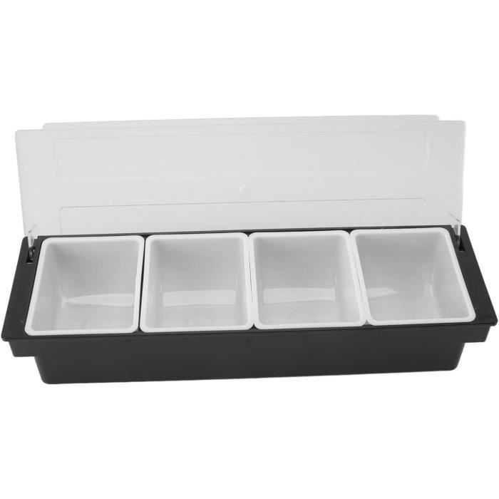 Condiment Caddy Compartiment Milk Tea Shop Couvercle Boîte De ...