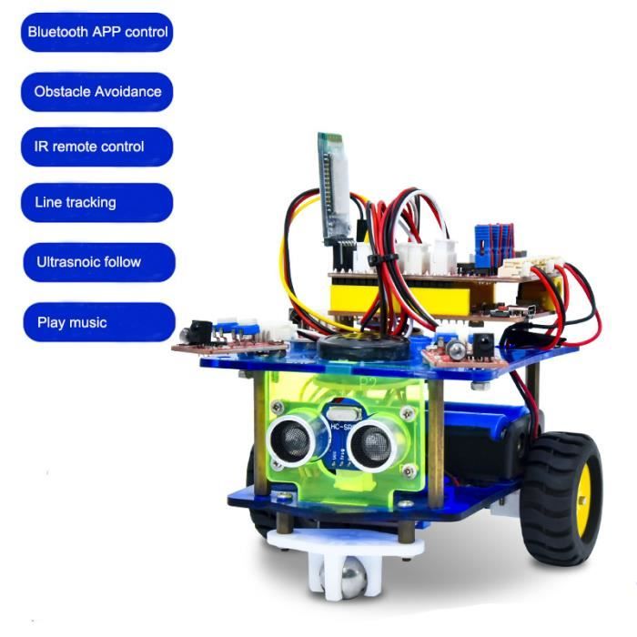 Robot de Voiture avec Arduino UNO R3, Voiture Bluetooth Électrique ...