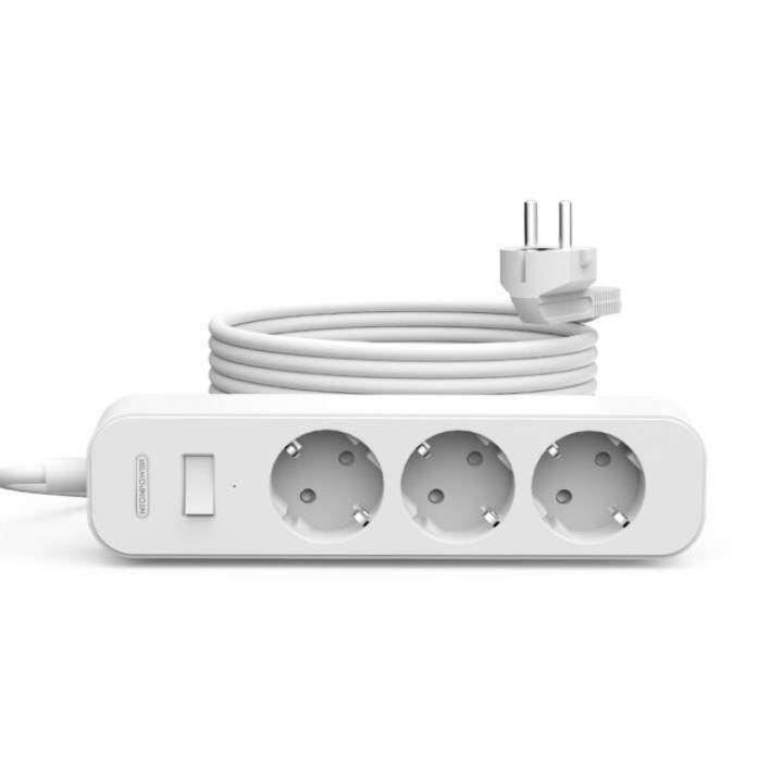 WD04812-MULTIPRISE, multiprise murale EU. parafoudre avec rallonge de ...