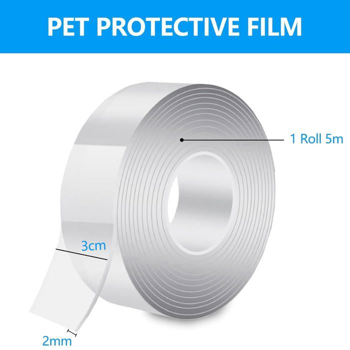 5M Double Face Transparent, Nano Tape Double Face Extra Fort Lavable ...