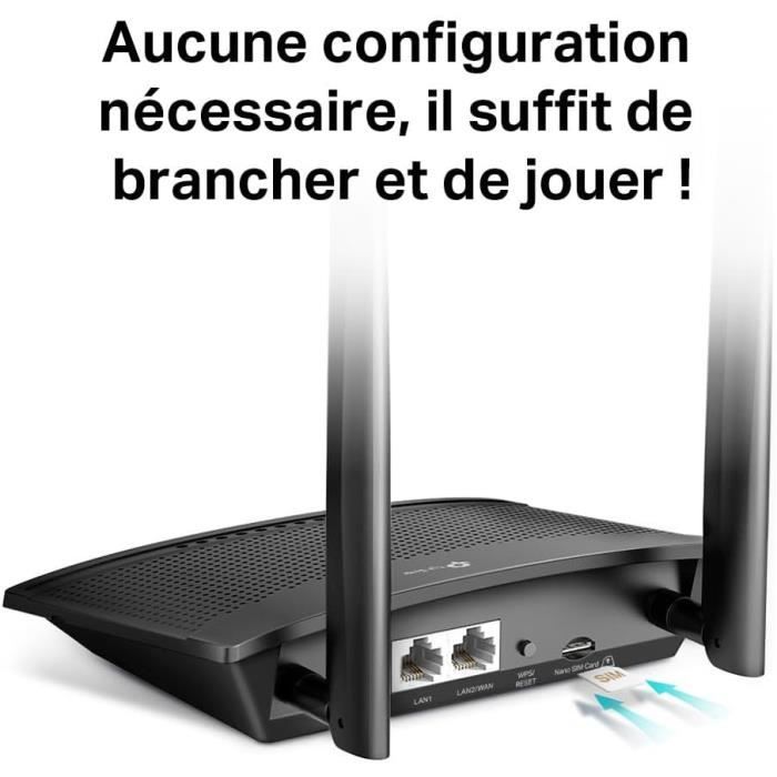 Tl-Mr110 Routeur 4G Lte Wifi N300Mbps,4G Cat4 Vitesse Jusqu'À 150Mbps ...