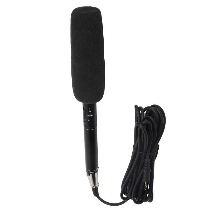Tbest Microphone à capacité Microphone d'Interview Noir Haute ...