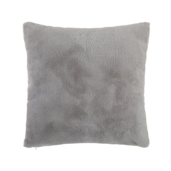 Coussin fake fur - 40x40 - Gris - Cdiscount Maison