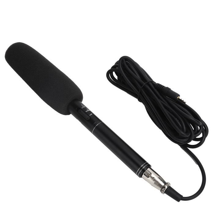 Tbest Microphone à capacité Microphone d'Interview Noir Haute ...