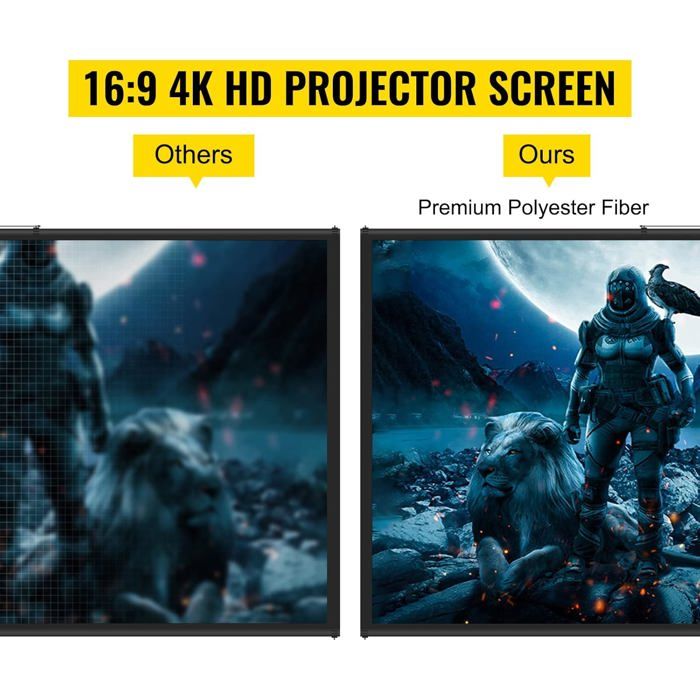 Écran de projection trépied 90"-KAL-16:9,portable,zone d'image 200×113 ...