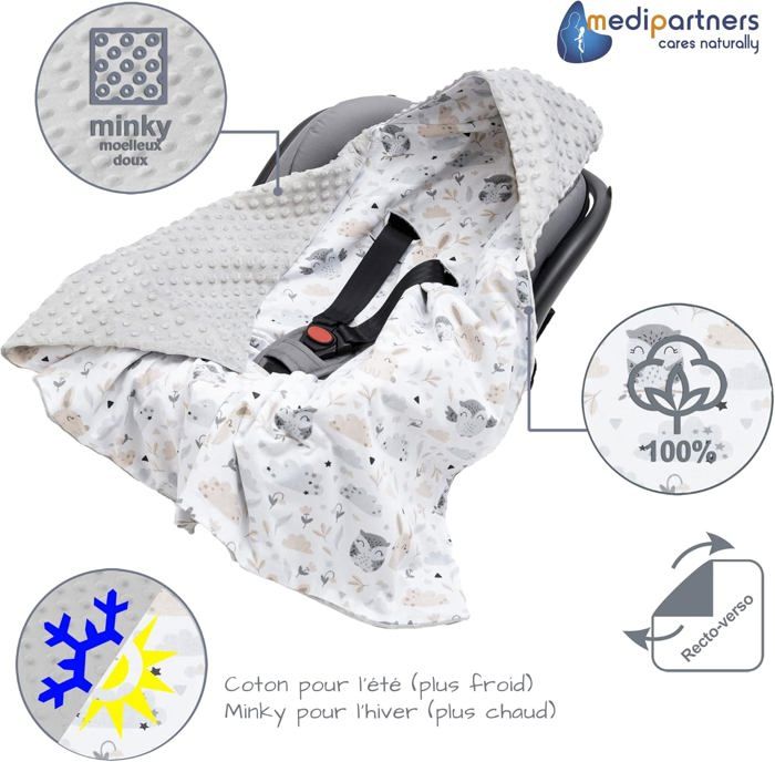 Couverture Enveloppante pour Bébé en 100% Coton Medi Partners, pour ...