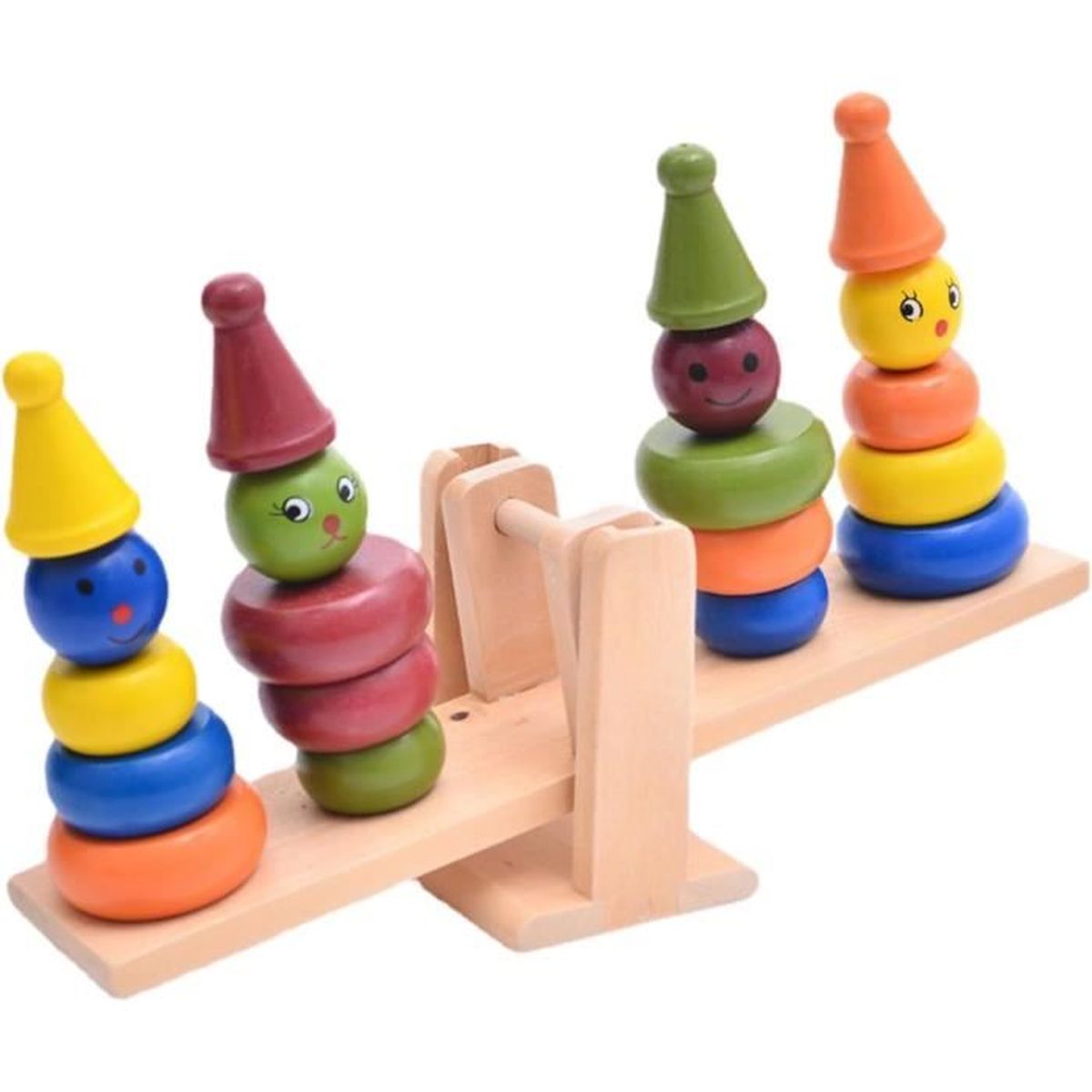 Jouets d'équilibre empilables – Jeu d'équilibre en bois, jouets en bois pour l'apprentissage ...