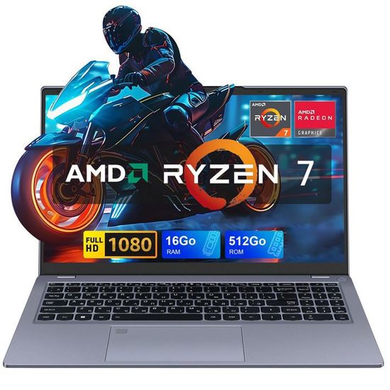 PC Portable,AMD Ryzen 7 6800H(8C-16T, jusqu'à 4,7 GHz) RAM 16Go DDR5 ...