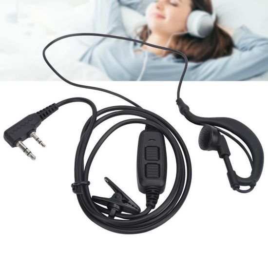 Oreillette pour Talkie-Walkie - ZJCHAO - Modèle UV-82 - Double PTT ...