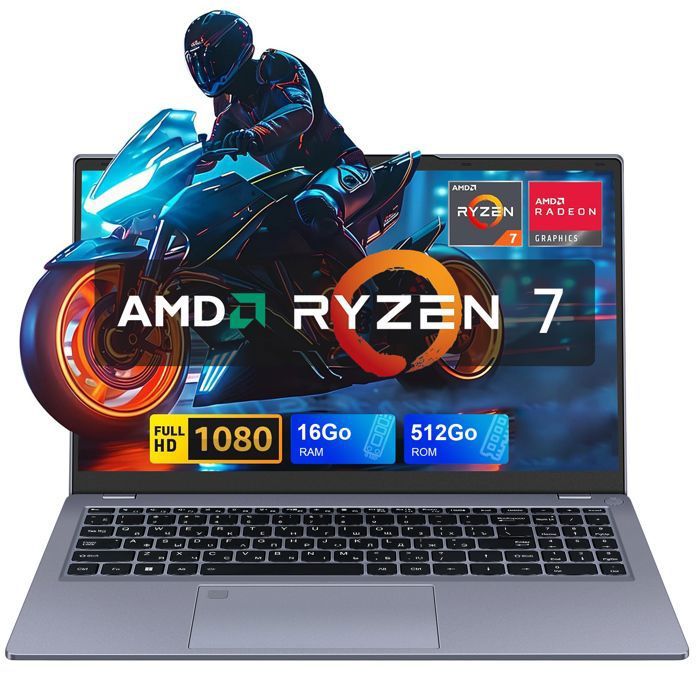 PC Portable,AMD Ryzen 7 6800H(8C-16T, jusqu'à 4,7 GHz) RAM 16Go DDR5 ...