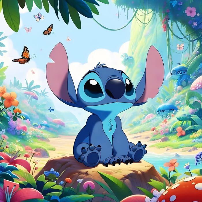QINRUBB DIY Cartoon Stitch Diamond Art Kit for Beginners Adults, Full ...