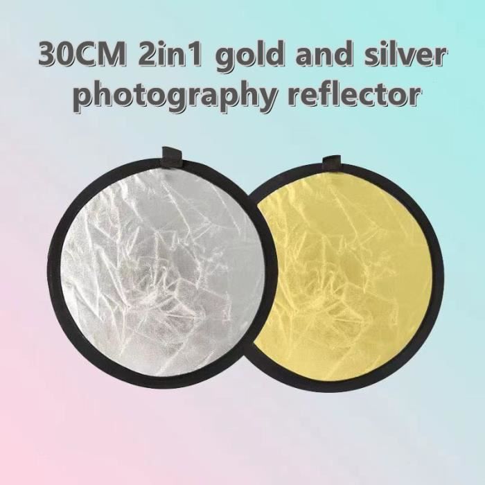 Or et argent-Réflecteur portatif multi-pliant, plaque de lumière ...