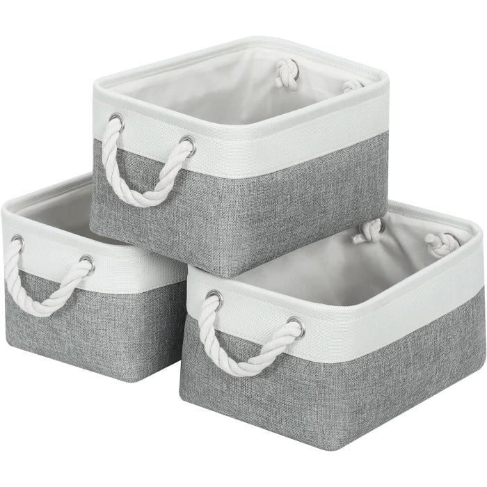 Paniers De Rangement Pour Étagères, Boîtes De Rangement En Toile Avec ...