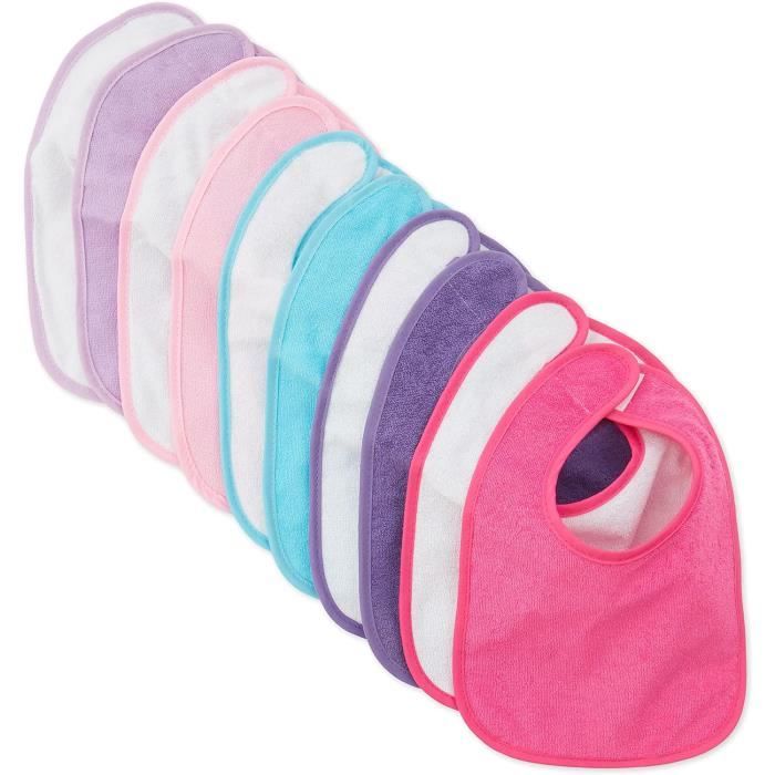 Bavoir Bebe Fille Multicolore 10 Pièces | Bavette Bebe Fille Naissance ...