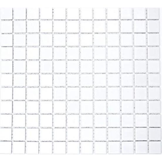 Mosaïque de Céramique Carrelage Mosaïque Blanc Brillant Cuisine Mur ...