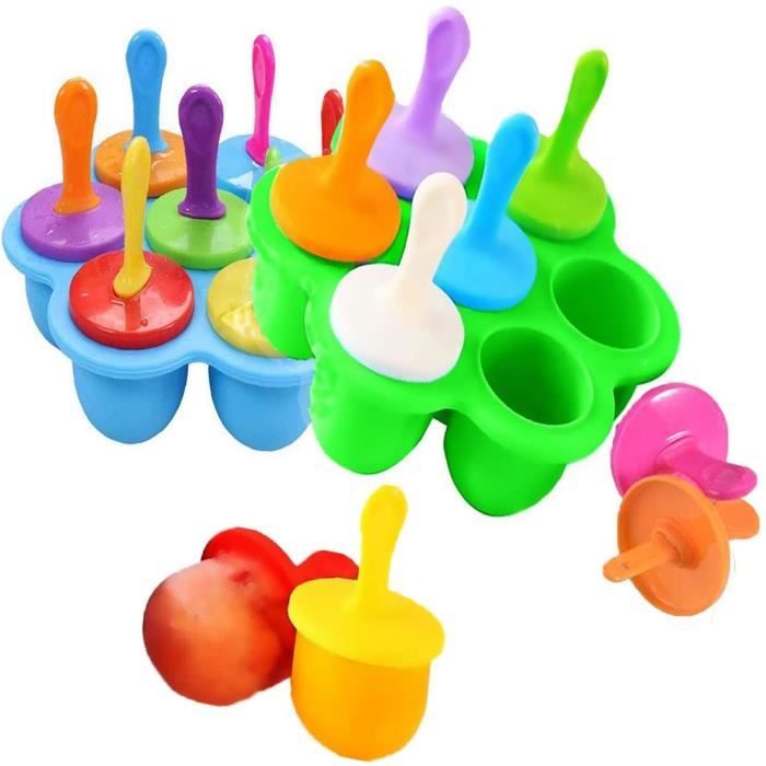 Mini Ice Pops Moule,Biluer 2PCS Moule À Popsicle Moules à Glaces ...