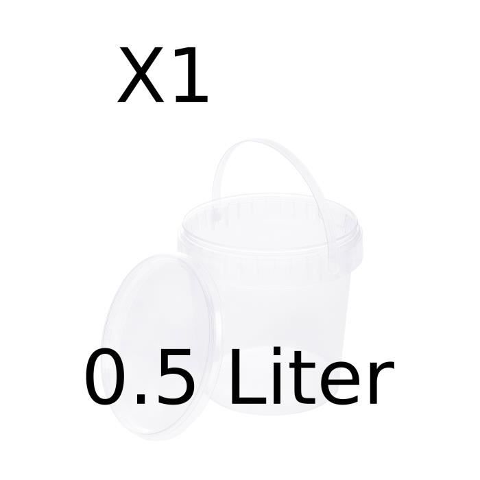 Seau avec Couvercle Plastique Alimentaire - BenBow - 1x 0,5L ...