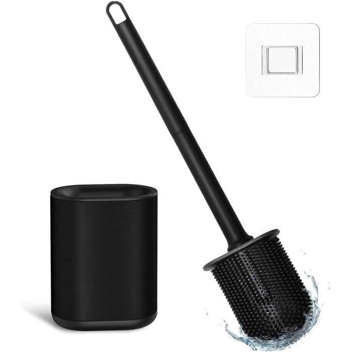 Brosse Wc Moderne, Noire, En Silicone, Avec Récipient À Séchage Rapide ...