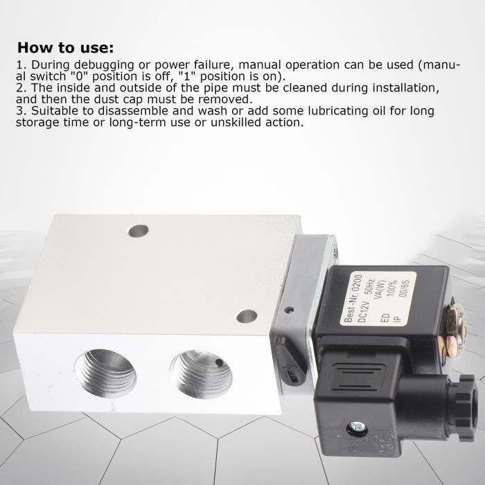 SUC-électrovanne 2 positions 3 voies lectrovanne électrique 2 positions ...