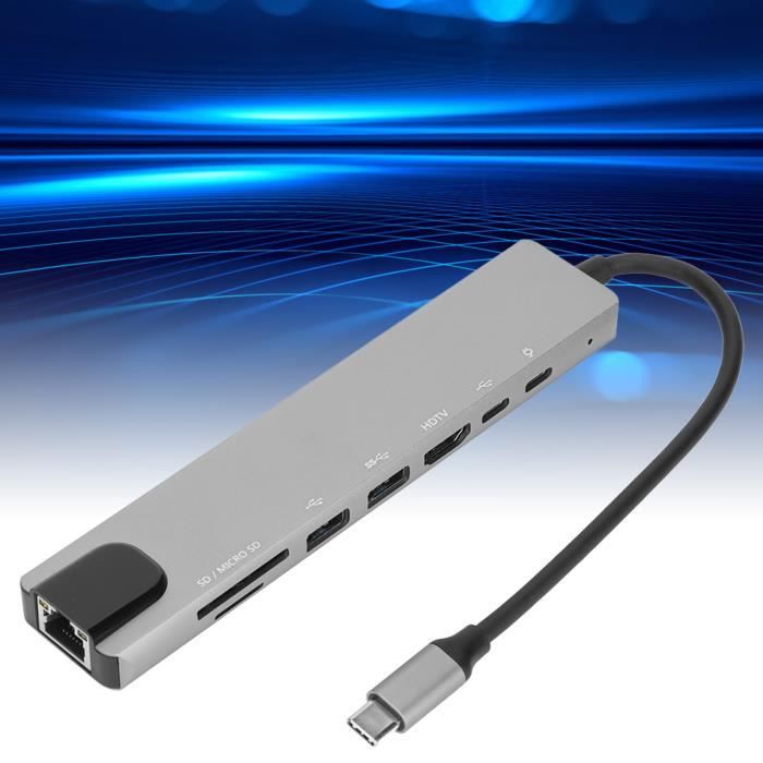 HURRISE Hub 8 en 1 Station D'accueil USB C 8 en 1 de Type C ...
