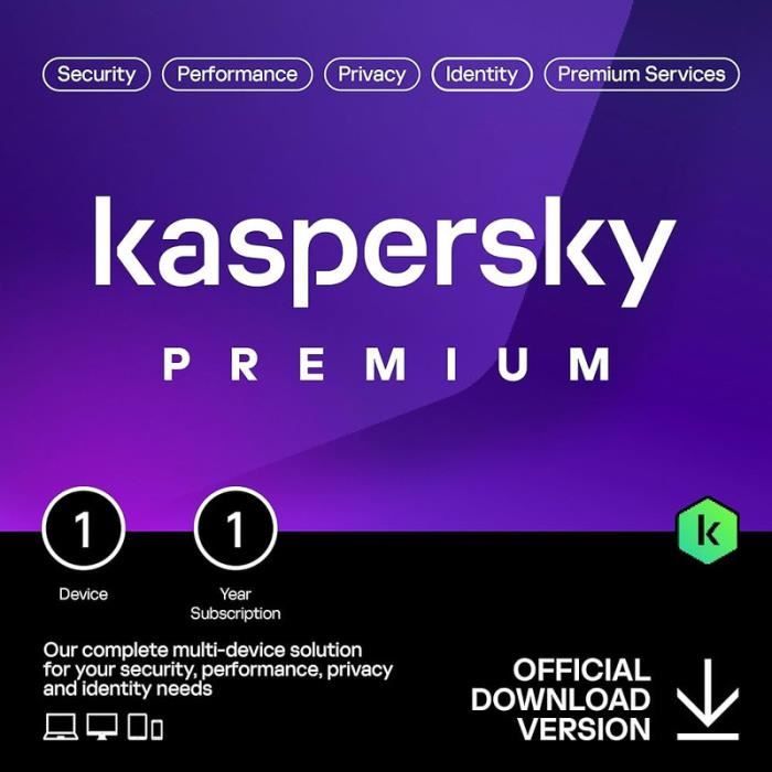 Kaspersky Total Security 2024 - (1 Postes - 1 An) - Cdiscount Informatique