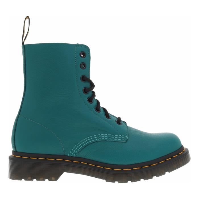 Bottines Femme - Dr. Martens - Vert - Cuir - Talon Plat - Fermeture ...