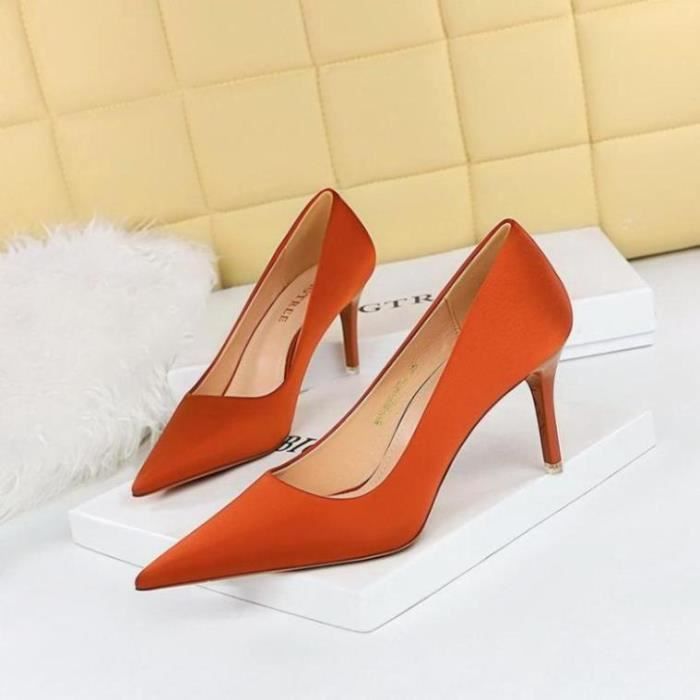 Escarpin Femme - Rouge - Talons hauts de 7cm - Bout pointu - Printemps ...