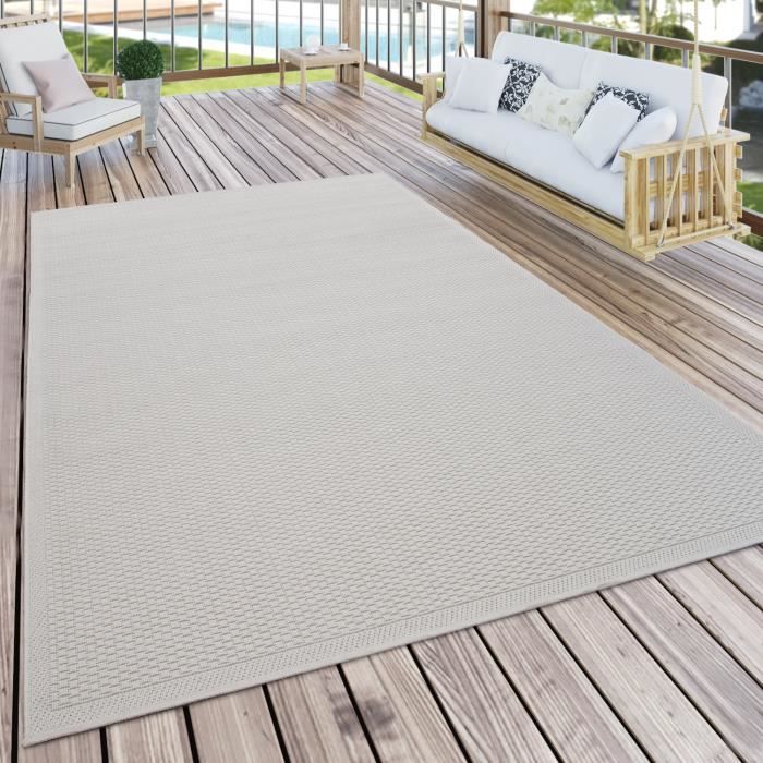Paco Home Tapis Extérieur Terrasse Et Balcon Tapis Cuisine Monochrome ...