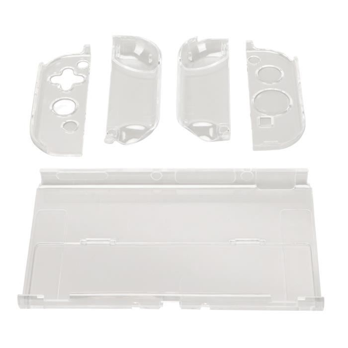 Qiilu pour Switch OLED Clear Cover Case Boîtier de Console de jeu clair ...