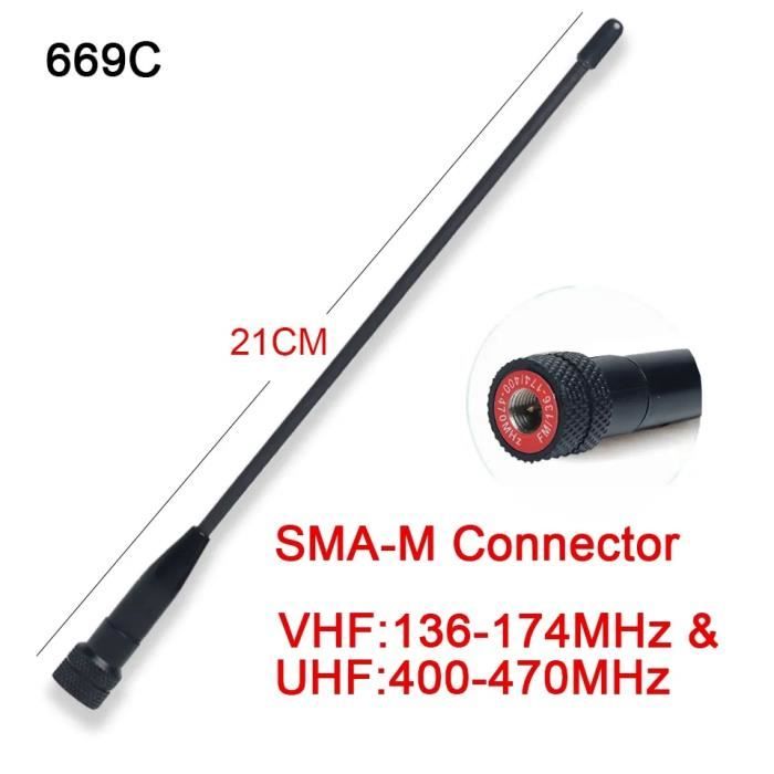 Antenne de fouet de talkie-walperforé pour Yaesu VX-3R VX-5R 7R Baofeng UV3R TYT 2022 Hot 669C ...