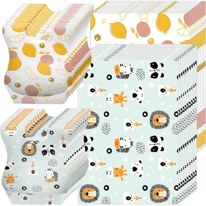 40 Pièces Jetable Bavoirs Et Sets De Table Pour Bébé, Anti-Fuite ...