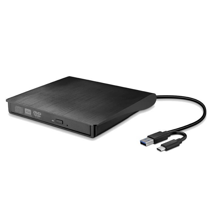 Lecteur Optique Externe DVD-RW USB 3.0 Lecteur de Disque CD-ROM Mince ...