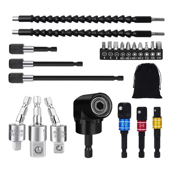 Ensemble D'Extension de Foret, Perceuse à Angle Droit 105°, Douille ...