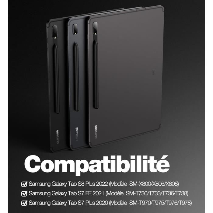 Clavier Tablette Pour Samsung Galaxy Tab S7 Fe-S7+ Plus-S8+ Plus 12,4" Magic Style Keyboard ...