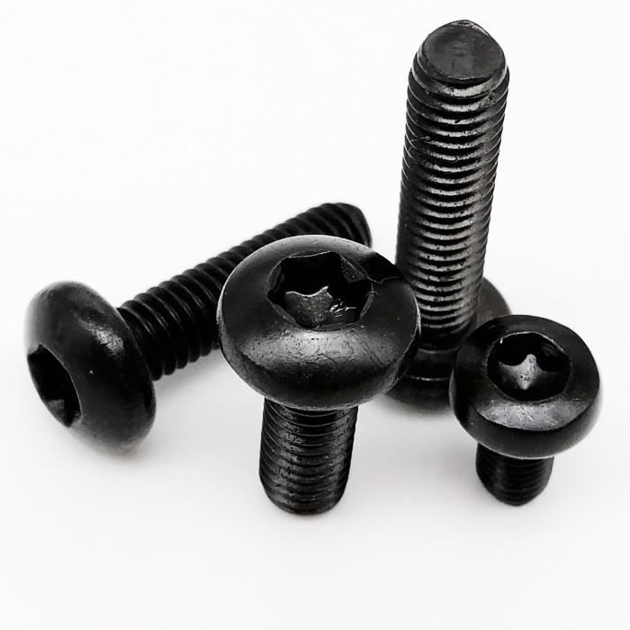 50pcs M2-5mm -Boulon inox noir, 10-50pcs M2 M2.5 M3 M4 M5 M6, 304 GB2672, Six lobes à tête ...