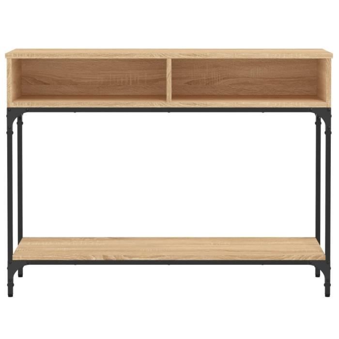 Zerodis Table console chêne sonoma 100x30,5x75 cm bois d'ingénierie ...